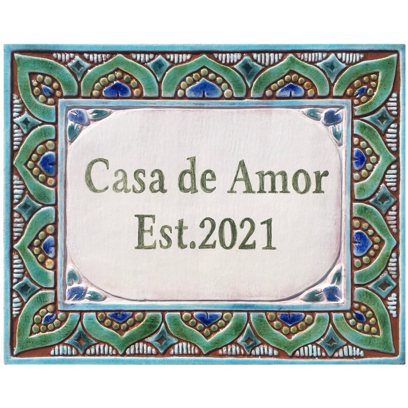 Ceramic House Sign Personalised House Name Sign House | Etsy