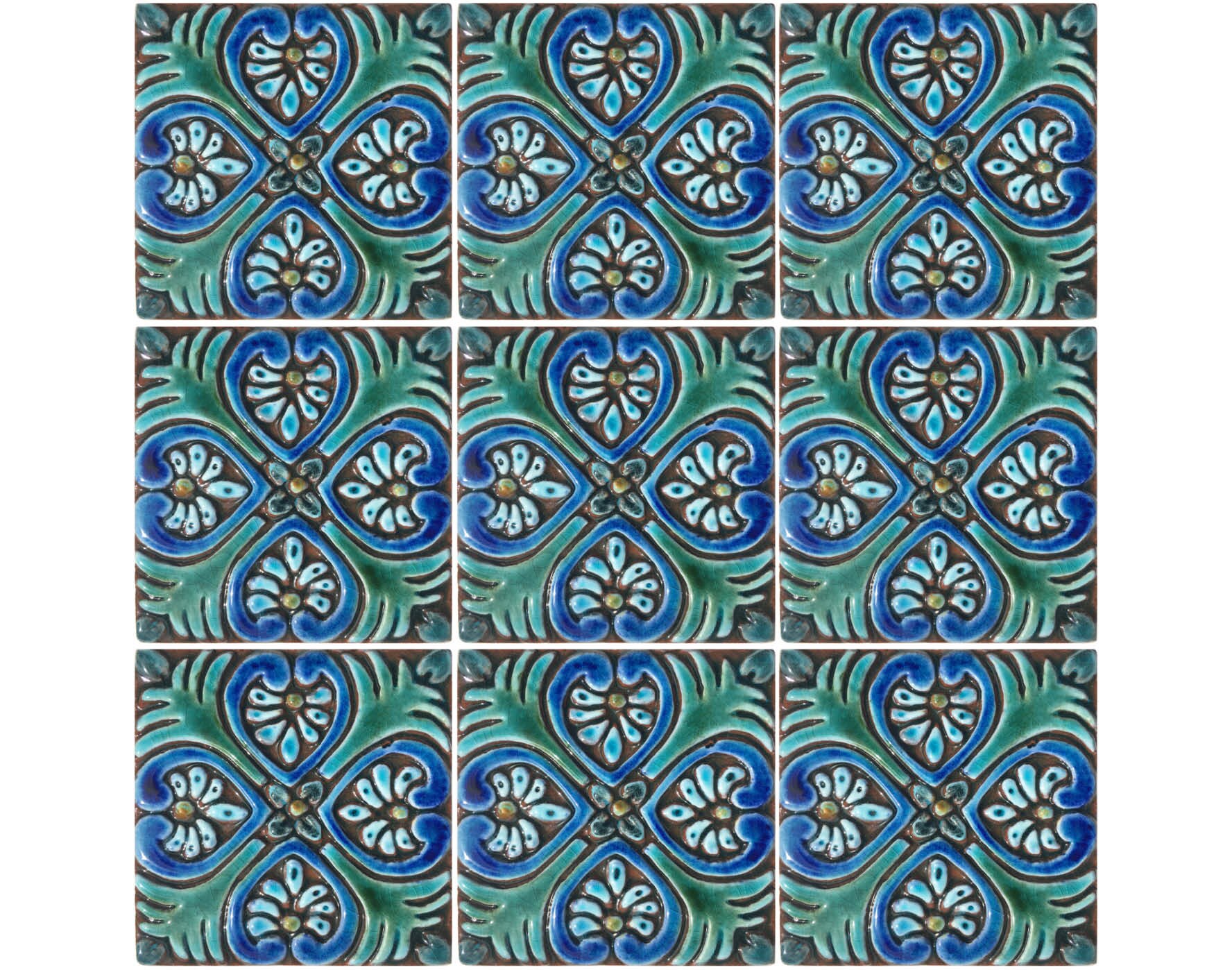 9 Spanish Tiles for Bathroom Decor Bathroom Wall Art | Etsy