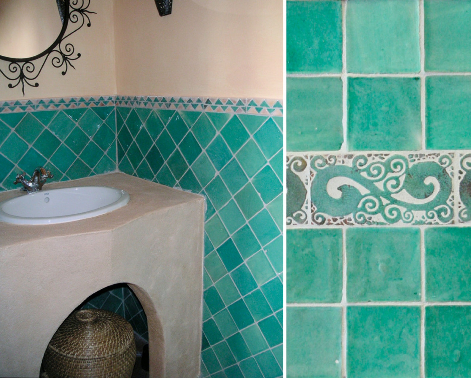 Hand Painted Tiles Field Tiles Plain Ceramic Tiles Field - Etsy