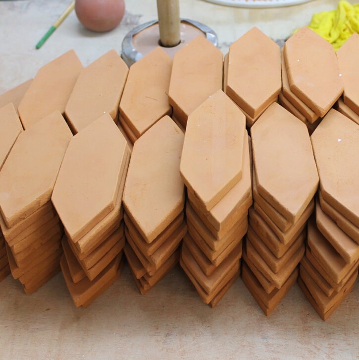 10.76 Sq Ft Picket Tiles 1 M2 Geometric Tiles Hand Painted | Etsy