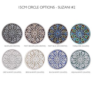 3 Circle Outdoor Wall Art, Floral Tile Design, Garden Decor, Outdoor ...