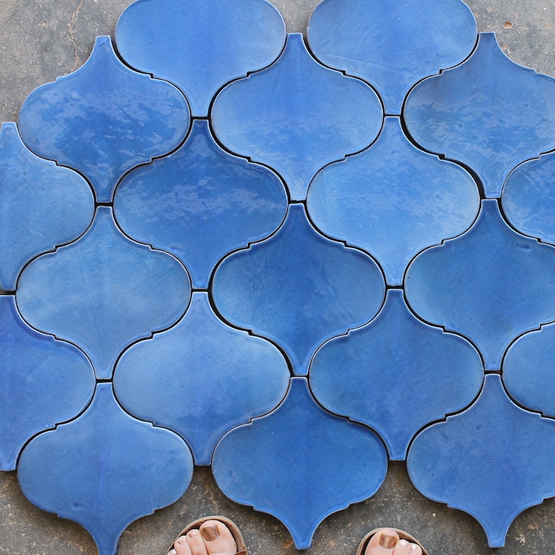 1 Sq Ft Arabesque Tiles Hand Painted Moroccan Tiles in Custom - Etsy UK