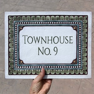 Decor Outdoor Address Sign, Ceramic Tile Design, Custom House Name ...