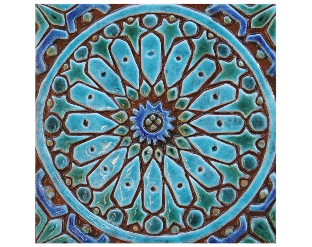 Moroccan Ceramic Tile for Garden Decor, Outdoor Wall Art and Balcony ...