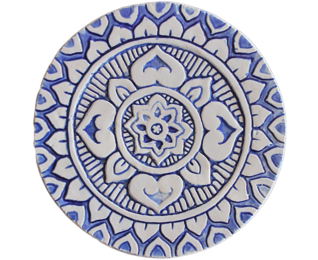 Ceramic Art With Mandala Design for Kitchen Decor, Circle Wall ...