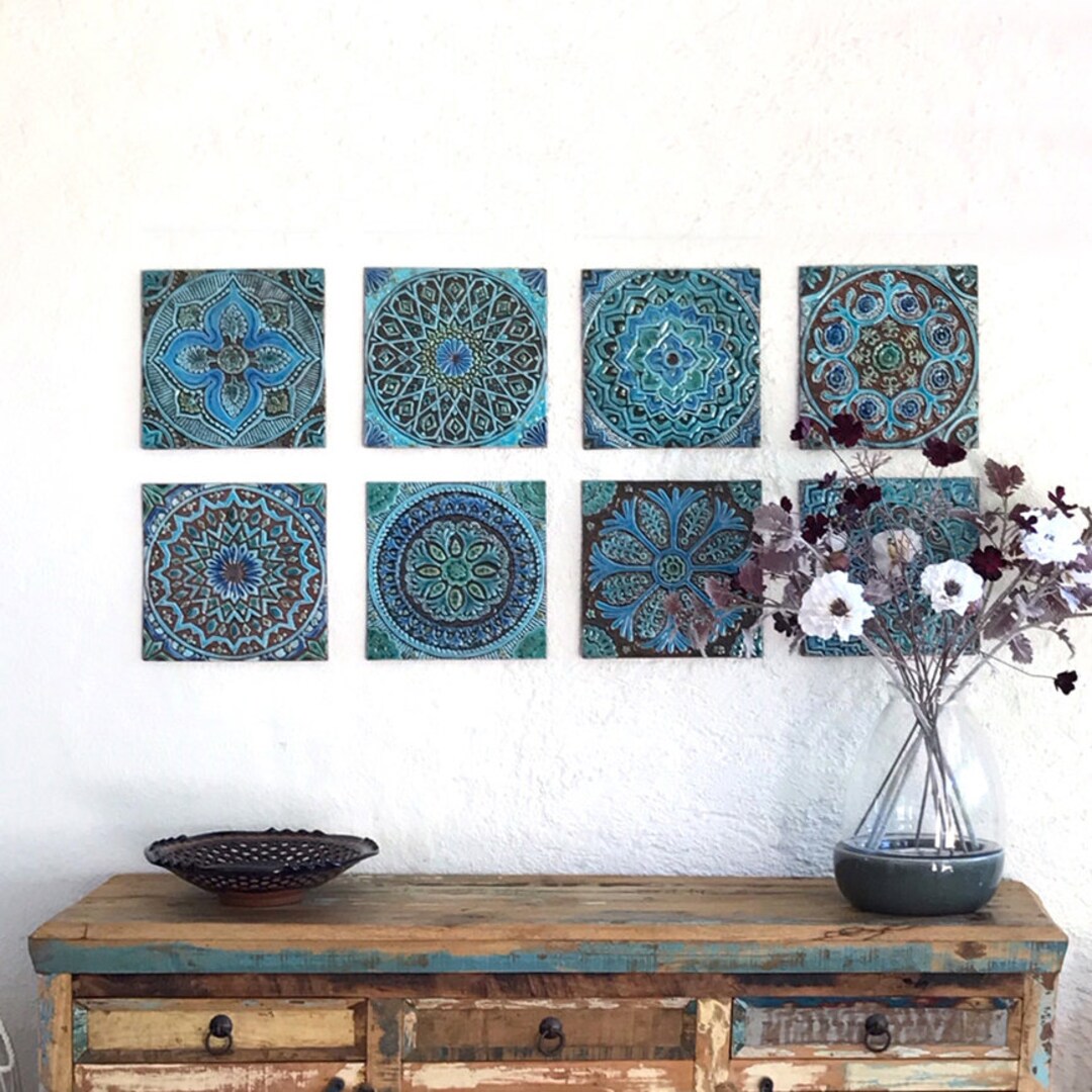 8 Decor Ceramic Tiles for Kitchen, Bathroom Tiles, Outdoor Wall Art ...