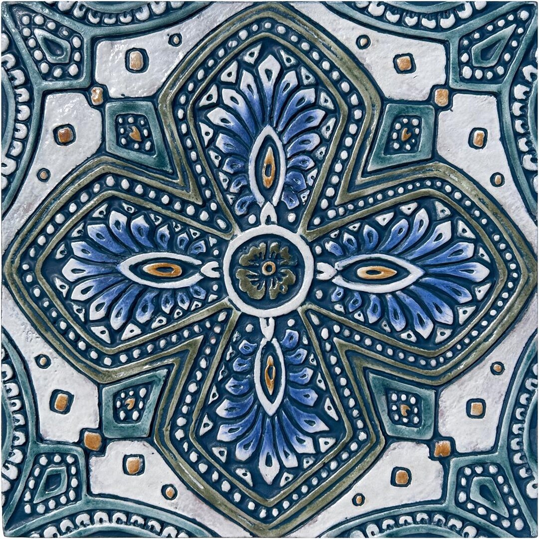 Large Spanish Tile Wall Hanging, Wall Art, Mosaic Decorative ...