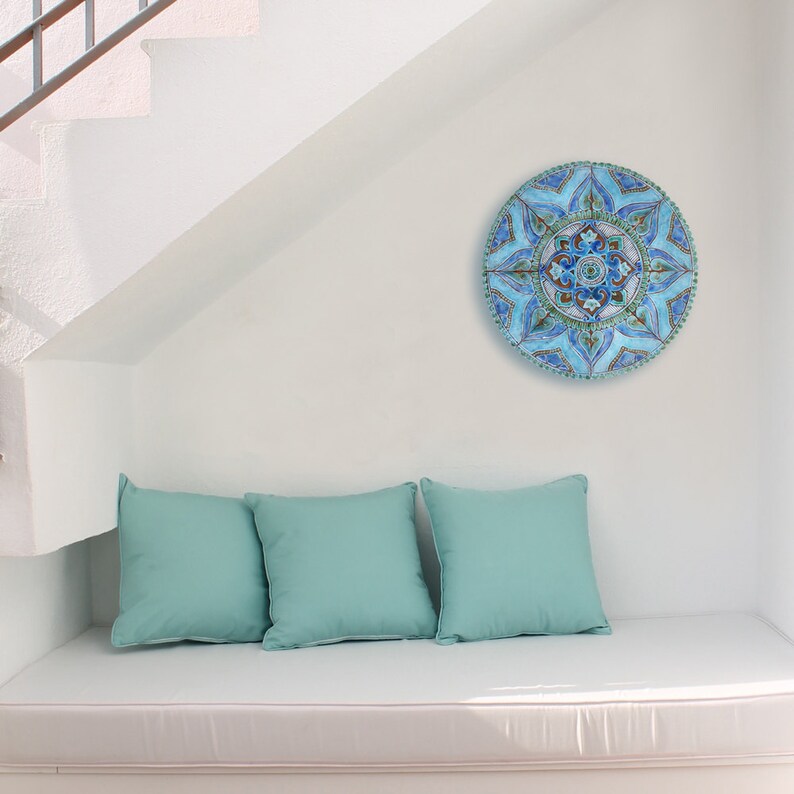 Decoration para pared circular con diseño Mandala circulo | Etsy