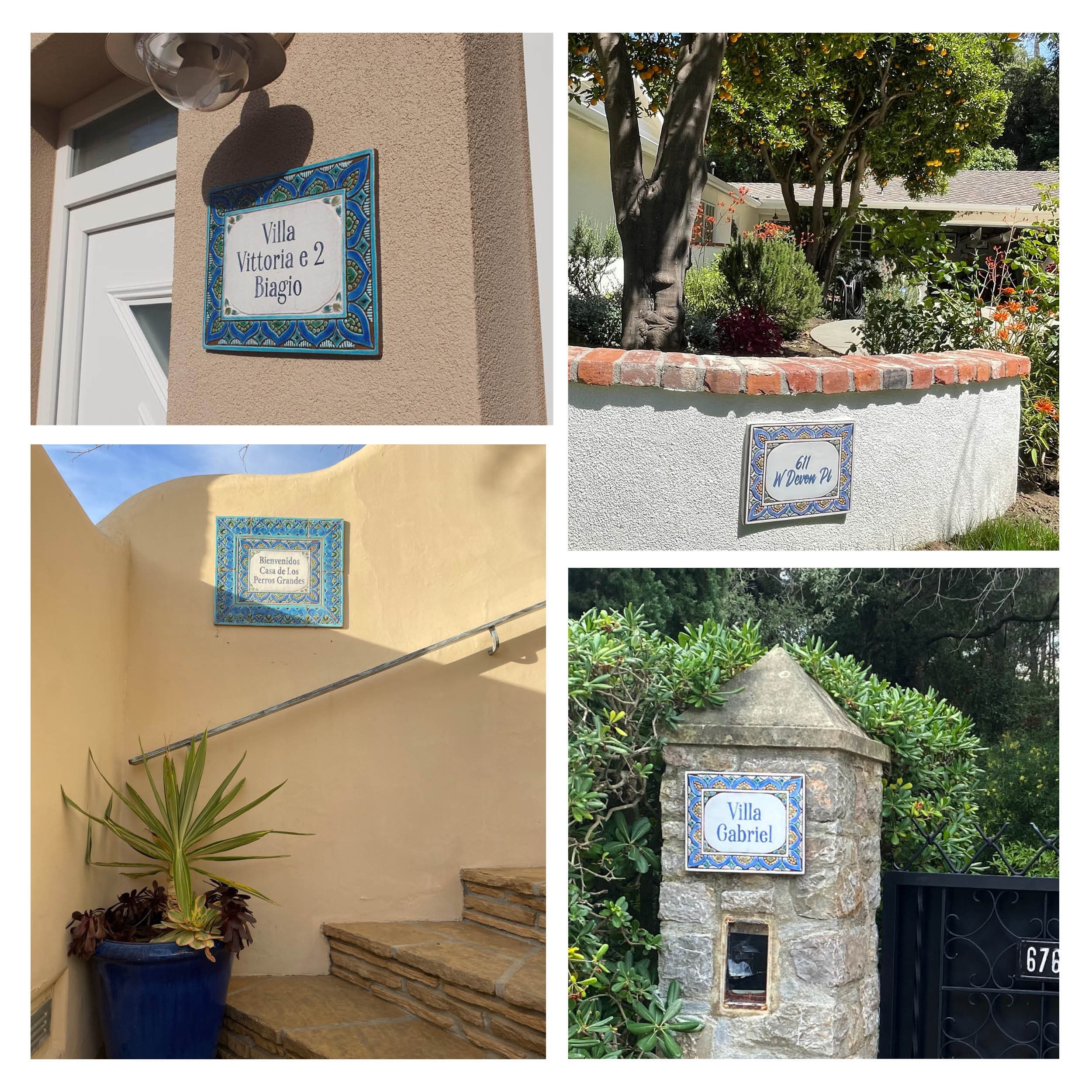 Custom Spanish Tile House Sign: Personalized Ceramic Address Plaque - Etsy