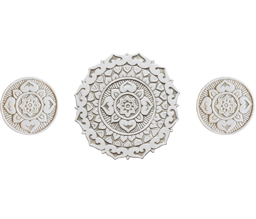 3 Decorative Tiles With Boho Design for Garden Decor, Kitchen ...