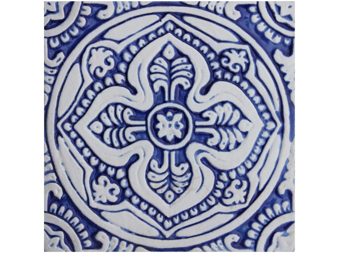 Decorative Ceramic Tile With Mandala Design for Wall Hanging, Wall Art ...