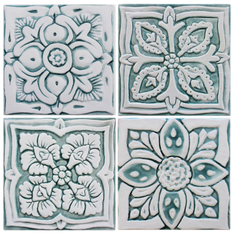 12 Decorative Tiles for Kitchens and Bathroomshandmade Tiles - Etsy
