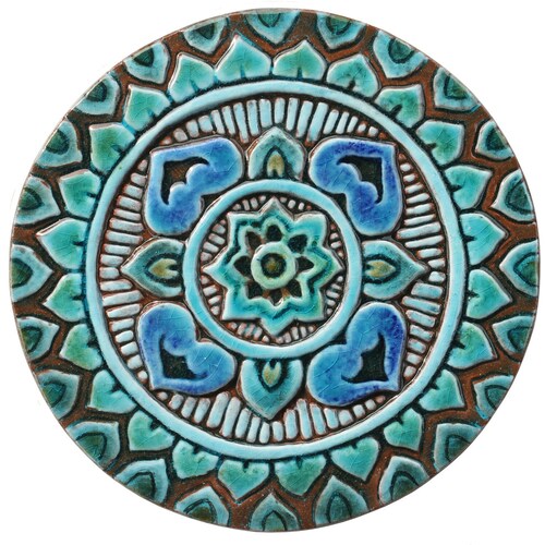 Decorative Tile With Mandala Design // Ceramic Tile // Wall | Etsy