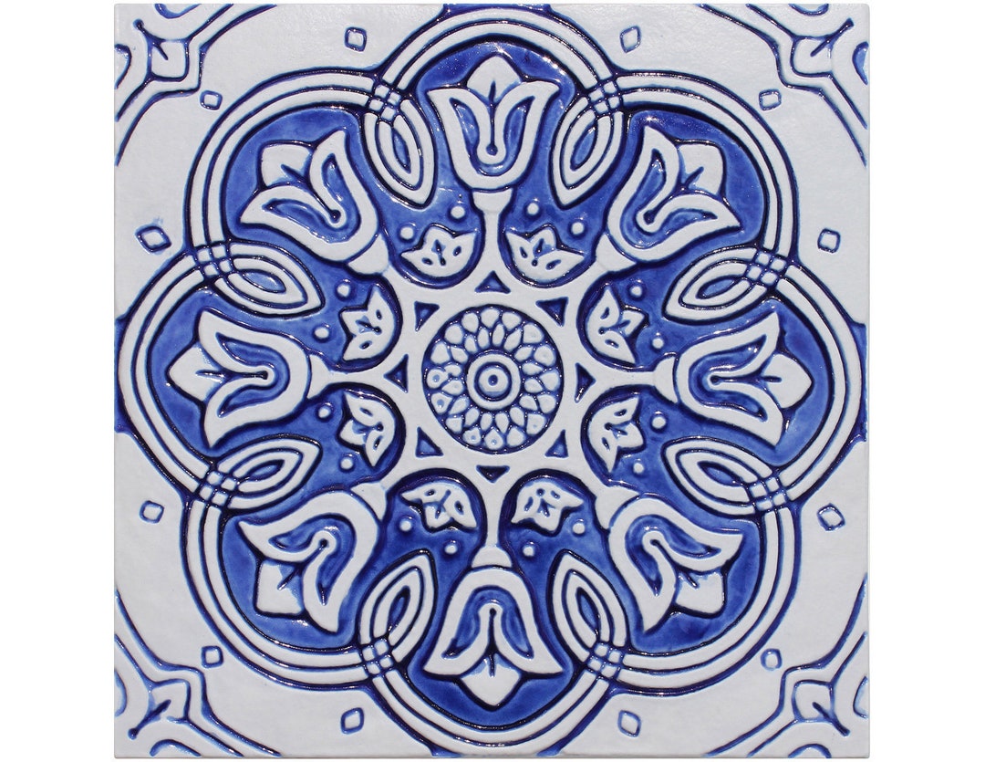 Large Spanish Tile Wall Art Made From Ceramic, Spanish Tile Mural ...