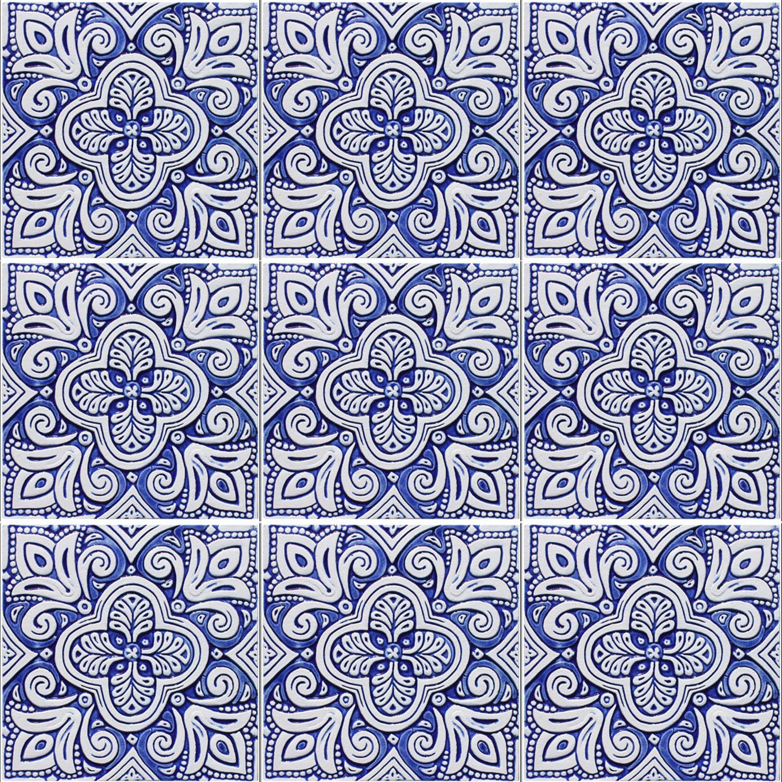 Large Spanish Tile Wall Art Made From Ceramic, Spanish Tile Mural ...