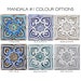 Handmade Tile With Mandala Design // Ceramic Tile // Wall Tile - Etsy