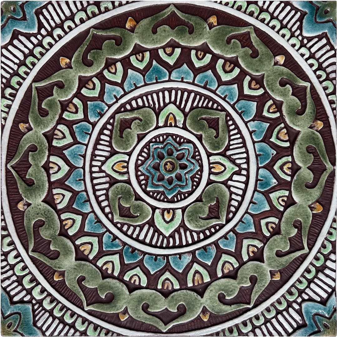 Ceramic Wall Art, Artisan Ceramic Tiles, Tile Relief Design, Bathroom ...