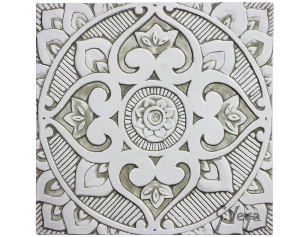 Mandala Ceramic Art // Wall Tile // Decorative Tile // Ceramic - Etsy
