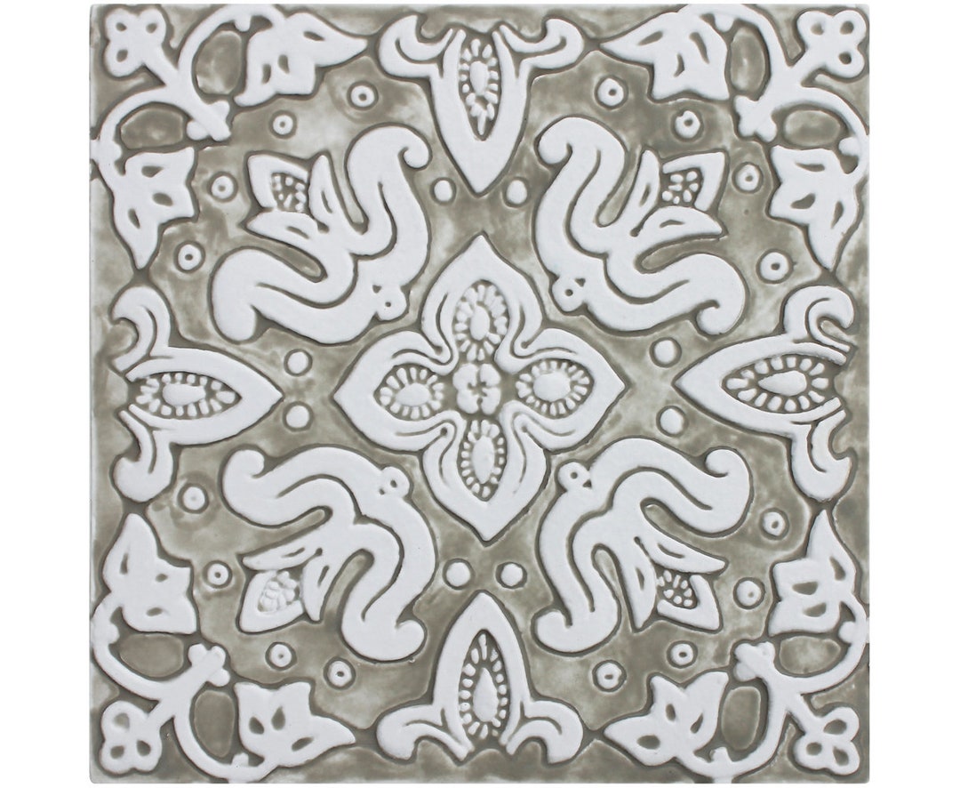 Large Spanish Tile, Ceramic Relief for Lounge Wall Art, Kitchens ...