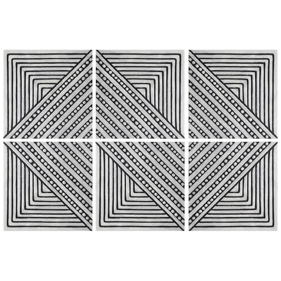 6 Wall Tiles Abstract Mural Made From Ceramic, Abstract Wall Art ...