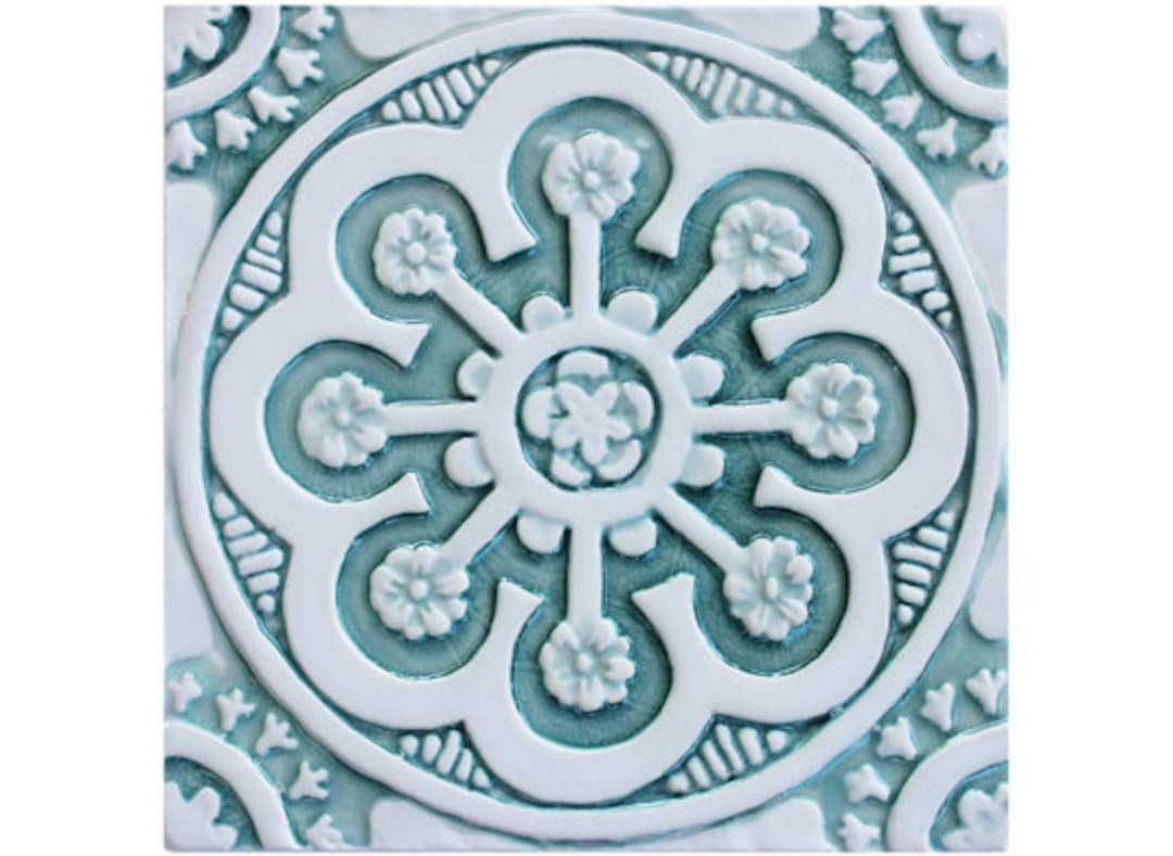 Ceramic Tile for Outdoor Wall Art in Floral Design, Garden/yard/patio ...