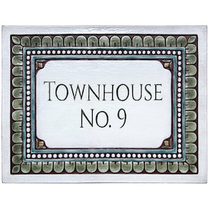 Decor Outdoor Address Sign, Ceramic Tile Design, Custom House Name ...