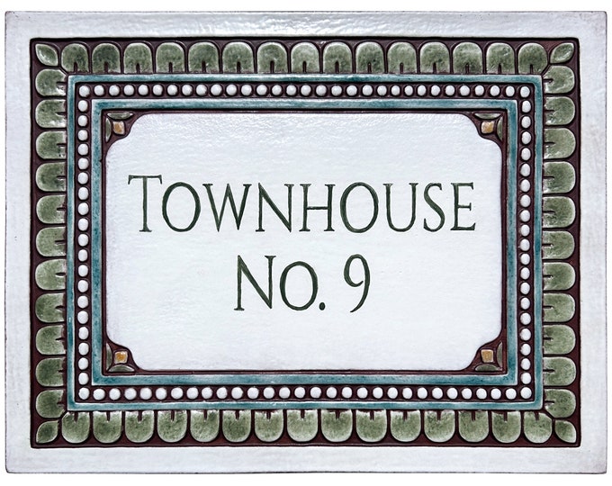 Green Italian House Number Tile, Signs for Home, Personalized Tile ...