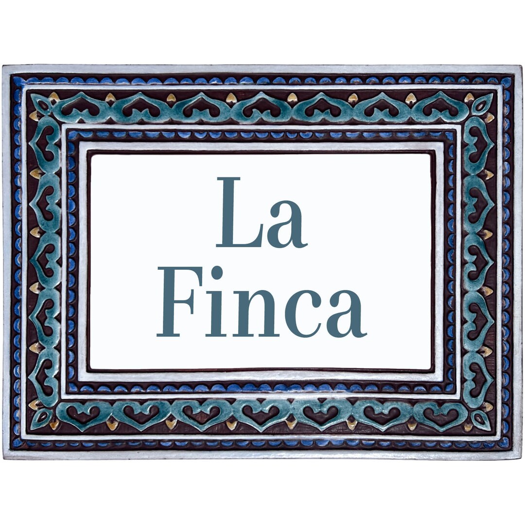 Ceramic House Sign, Decor House Plaque, Personalised House Name Sign ...