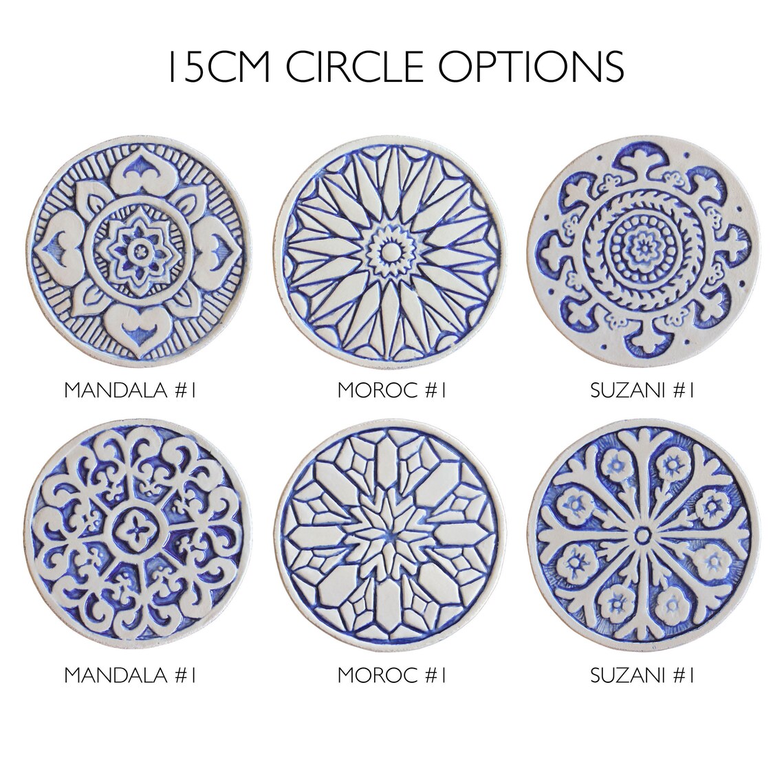 3 Ceramic Tiles for Bathroom Wall Decor With Ethnic Design, Ceramic ...