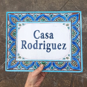 Large House Sign Made From Ceramic, Custom House Plaque Spanish Tile ...