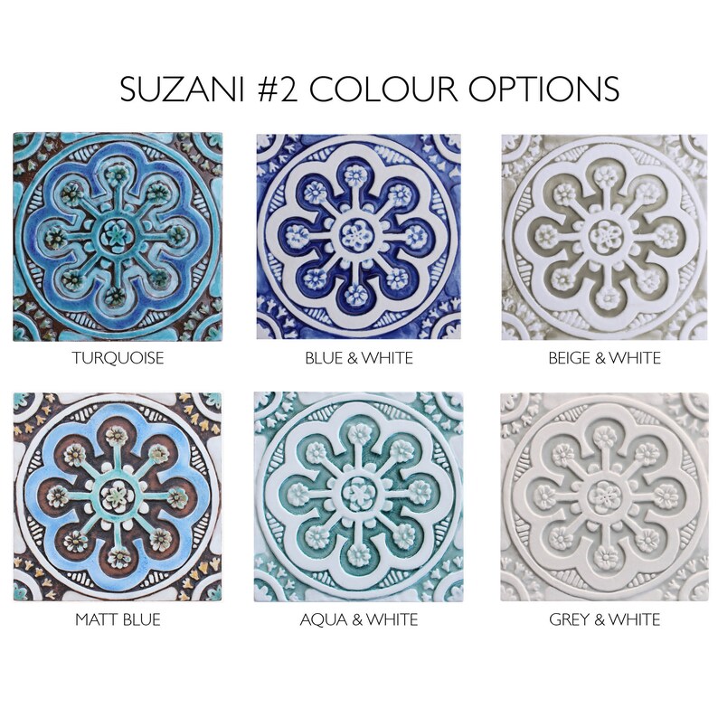 Ceramic Tile for Yard Art Outdoor Wall Art in Floral Design - Etsy