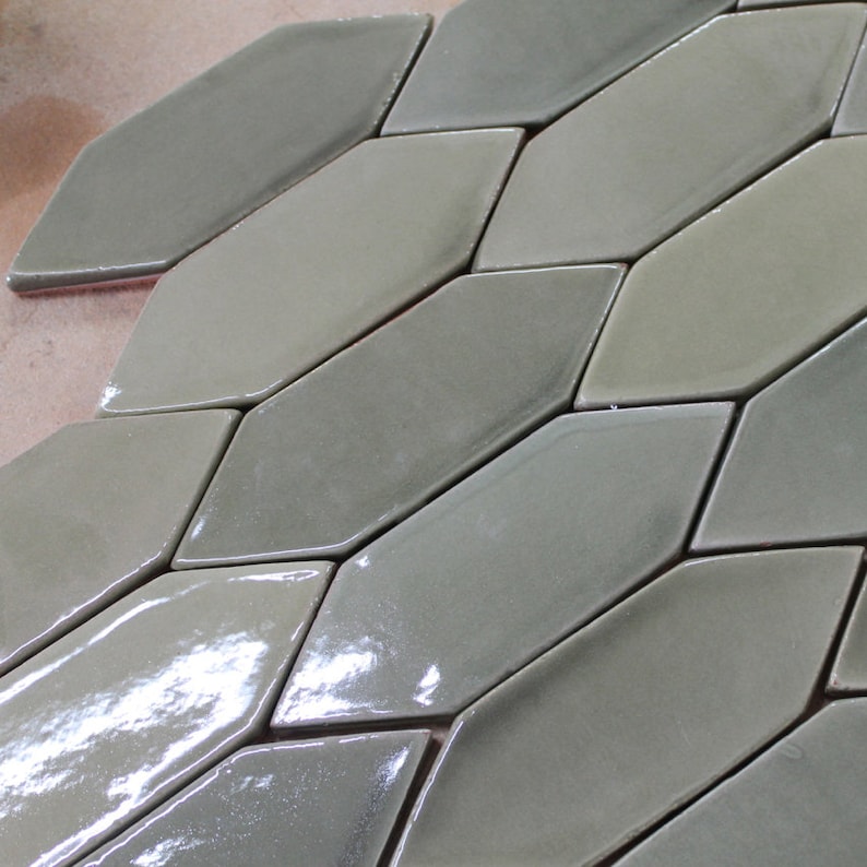 1 M2 Picket Tiles 10.76 Sq Ft Geometric Tiles Hand Painted - Etsy