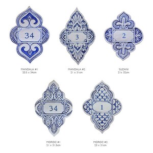 Address Plaque With Moroccan Decor, House Numbers, Personalized Sign ...