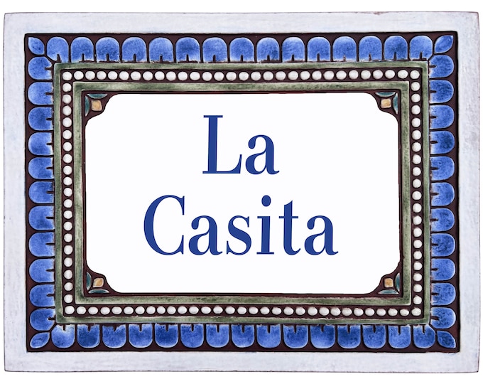 Green Italian House Number Tile, Signs for Home, Personalized Tile ...