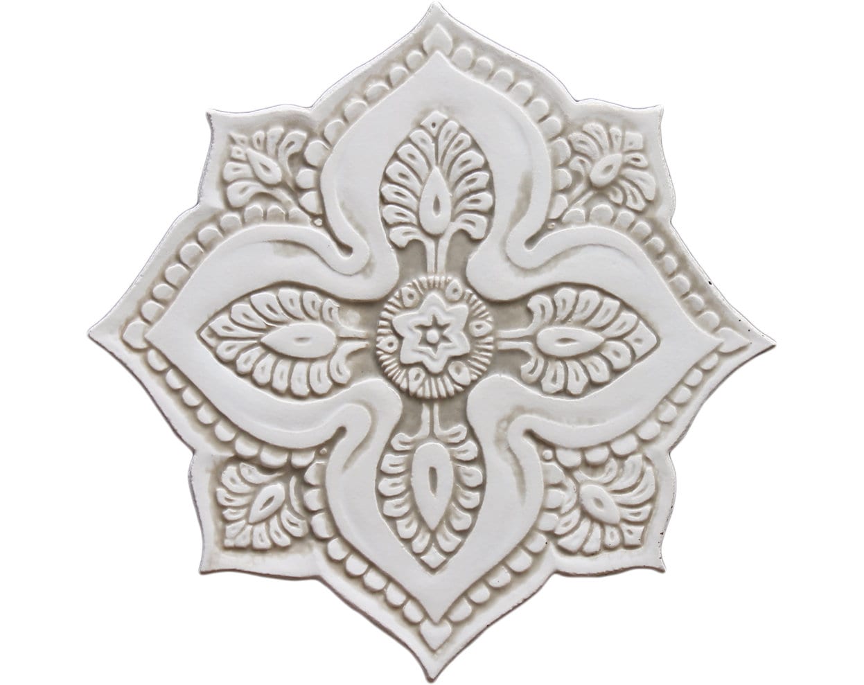 Ceramic tiles with mandala design made from ceramicset of 10 | Etsy