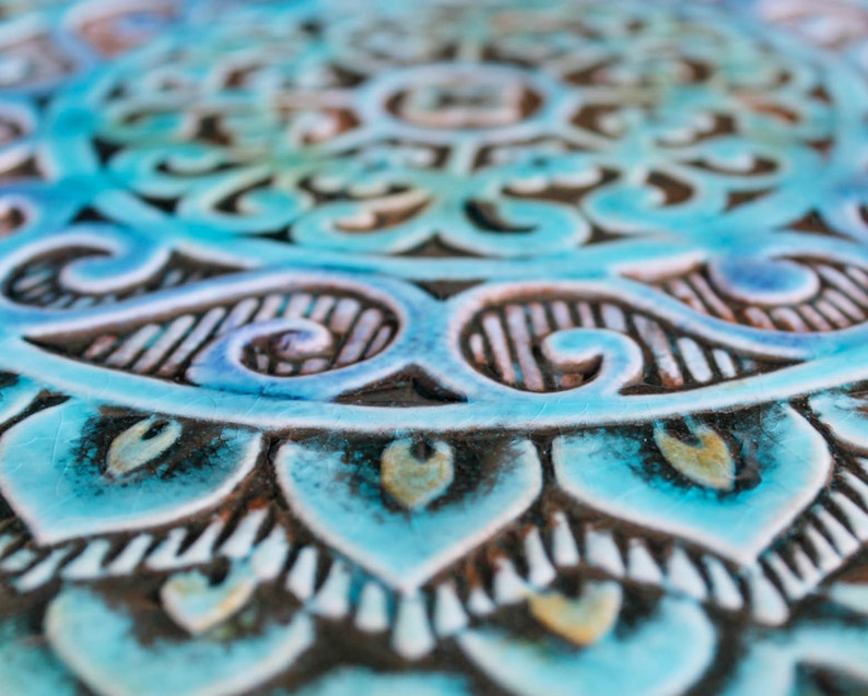 Mandala Wall Hanging Made From Ceramic, Outdoor Wall Art, Wall Hanging ...