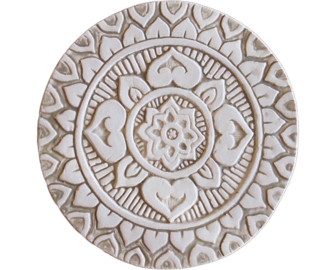 Ceramic Art With Mandala Design for Lounge Decor, Circle Wall ...