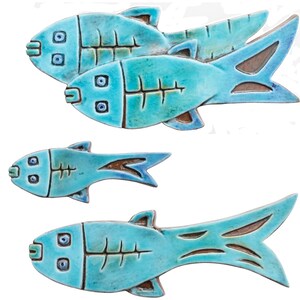 Fish Wall Hanging, Ceramic Tile With Fish Design, Wall Decor Tile ...