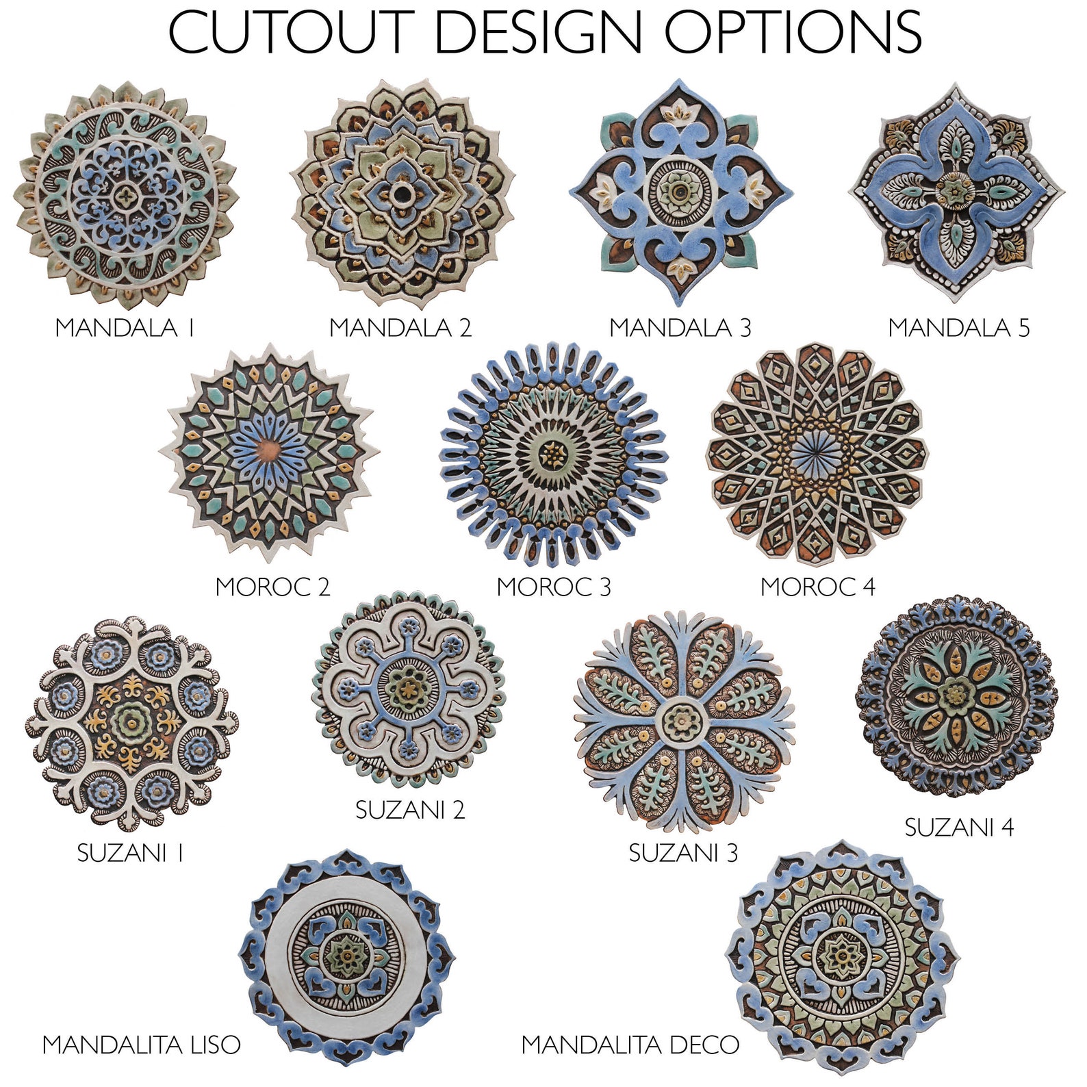 3 Circle Wall Art Ceramic Tiles Ideal for Wall Hanging - Etsy