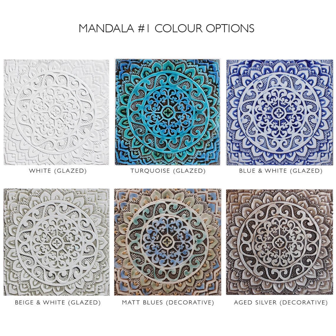 Hand Painted Tiles in Mandala Design for Wall Hanging - Etsy