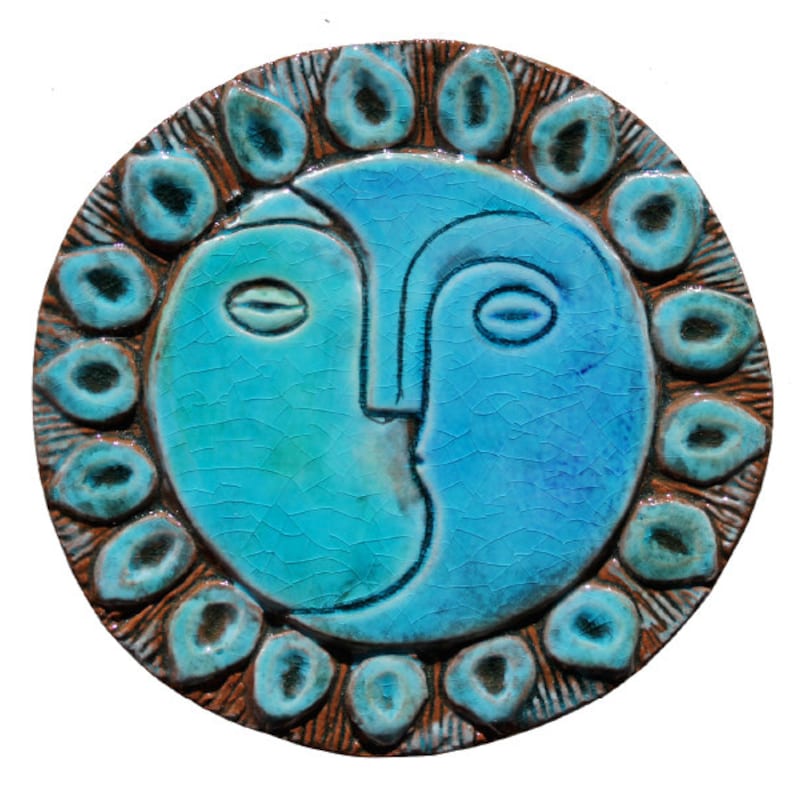 Moon Ceramic Tile - Etsy