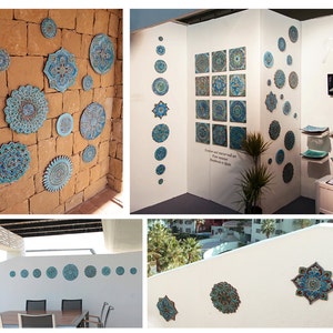 Decorative Sun&moon Ceramic Tile in Deep Relief for Wall Design, Decor ...