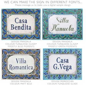 Ceramic House Sign, Personalised House Name Sign, House Plaque, House ...