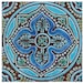 Handmade Turquoise Mandala Ceramic Tile: Tibetan Inspired Wall Art ...
