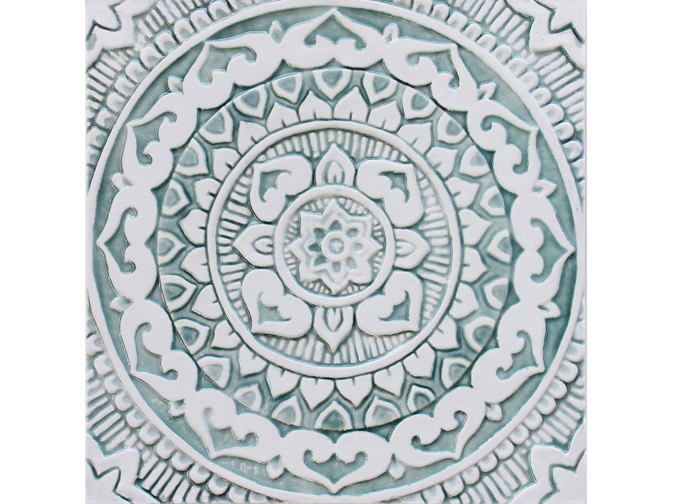 Hand painted tiles in Mandala design for wall hanging | Etsy