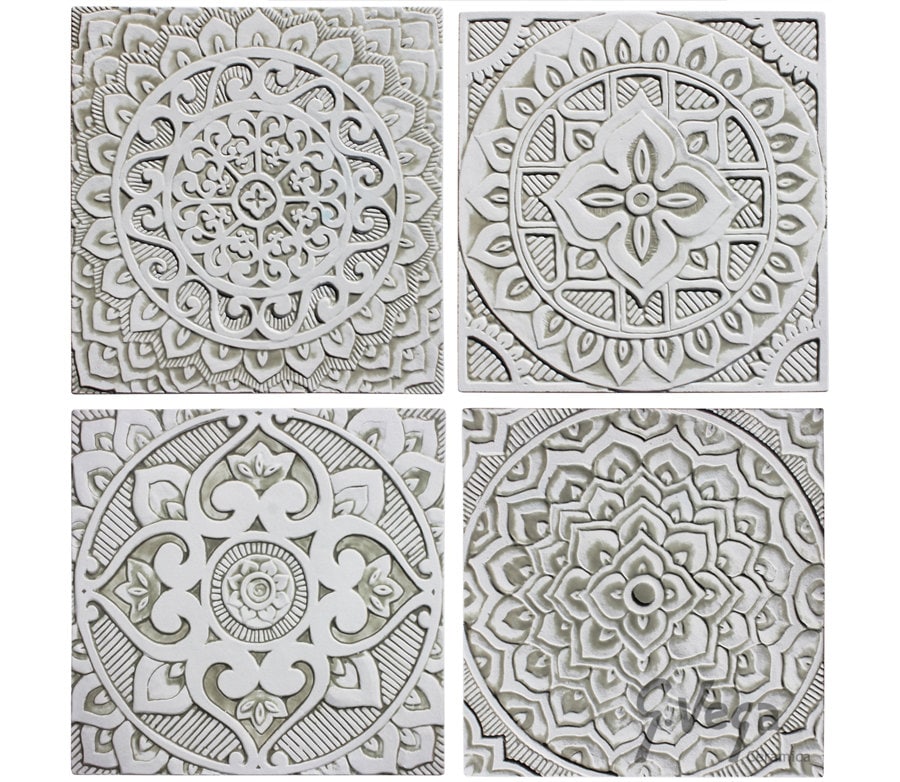 Mandala Ceramic Art // Wall Tile // Decorative Tile // Ceramic - Etsy