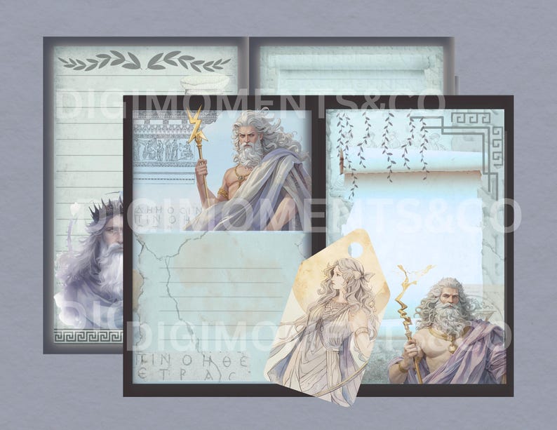 Ancient Greek Gods & Goddesses Junk Journal Kit (digital Download) - Etsy