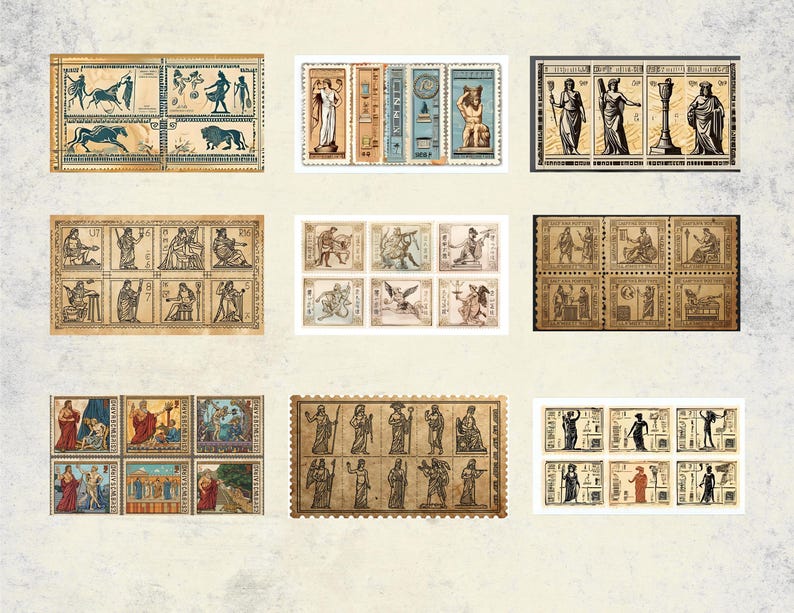 Ancient Greek Mythology Junk Journal Pages: Printable Ephemera Kit ...