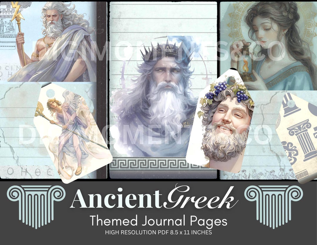 Ancient Greek Gods & Goddesses Junk Journal Kit (digital Download) - Etsy