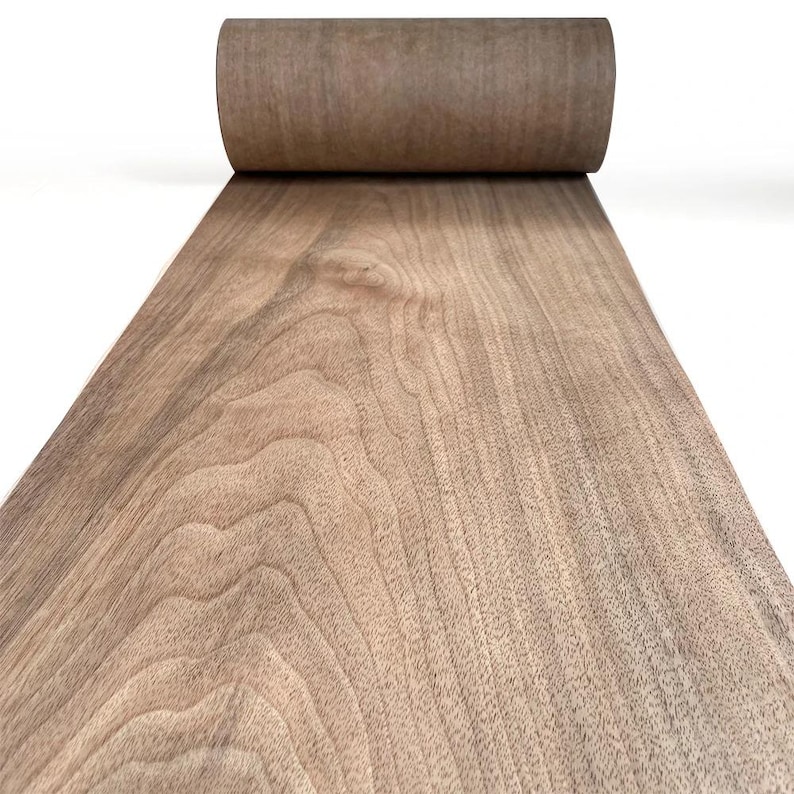 Natural Walnut Wood Veneer, 1/5pcs, Unfinished, Flexible for DIY Craft ...